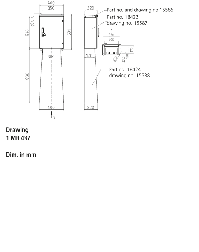 Surface mounted enclosure 18422